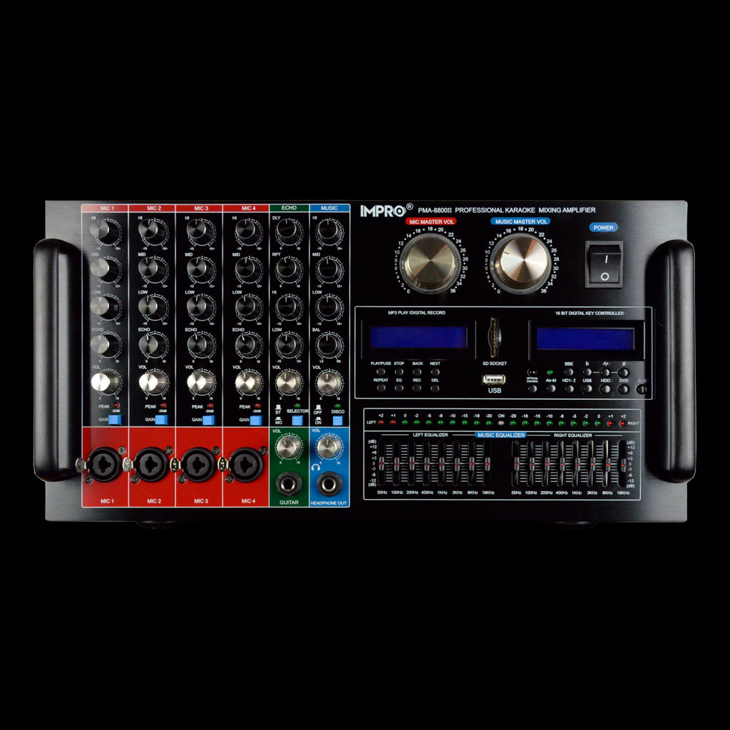 ImPro PMA-8800II 1400W Professional Karaoke Mixing Amplifier | Impro USA